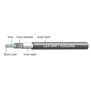 Jagwire - LEX-SL Slick Lube Shift Housing carbon /silver (braided Loo ...