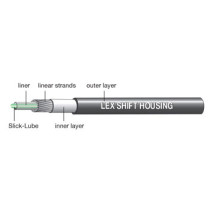 Jagwire - LEX-SL Slick Lube Shift Housing carbon /silver (braided Loo, 5,40