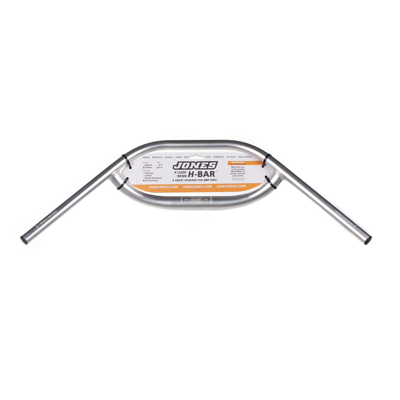 Jones - Loop H-Bar SG (Straight Gauge) Aluminium Lenker 2,5" Rise - 3 ...